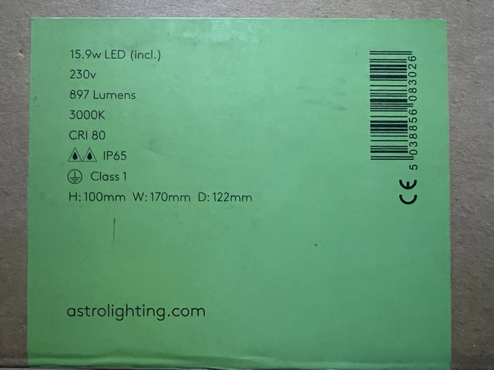 Astro Bayville Twin Spot LED Wall Light 1401001 Textures White 3000K ...