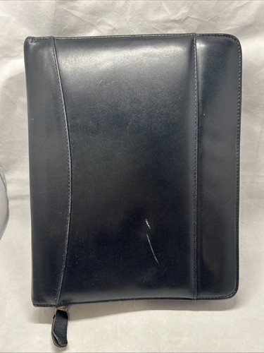 Franklin Covey Black Leather Full Zip 7 Ring Planner Binder | eBay