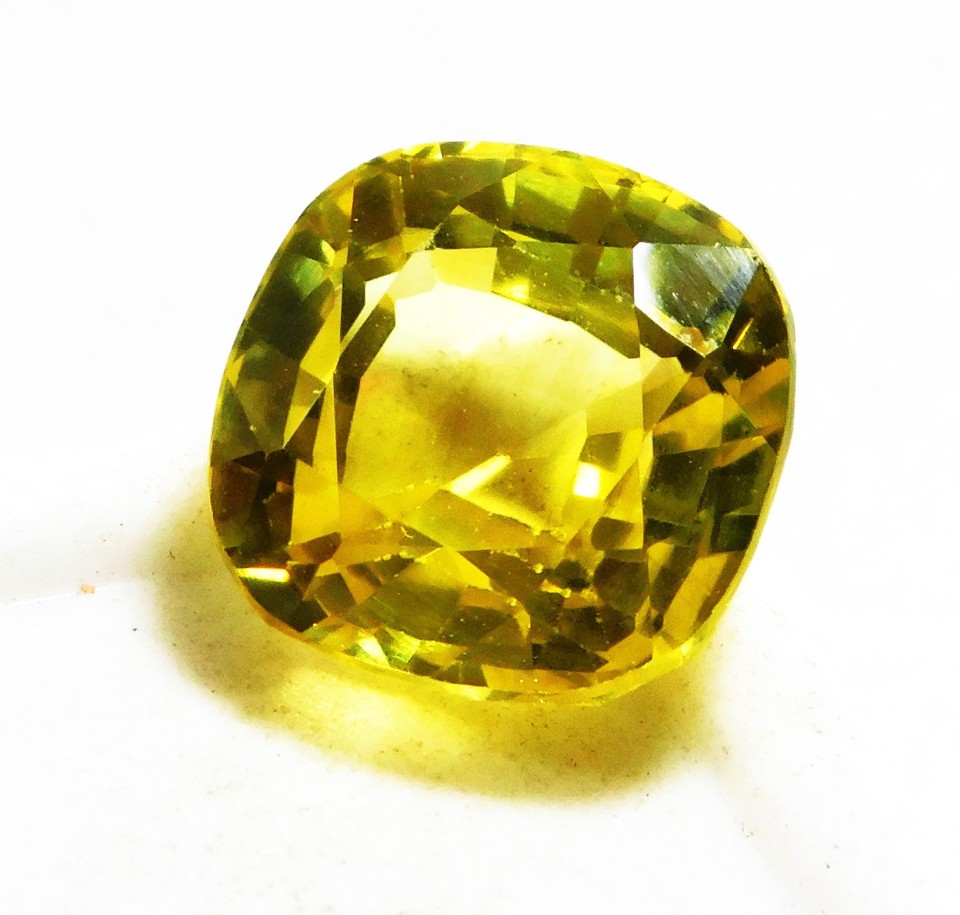 Natural Certified Yellow Sapphire 8.70 Cts Cushion Cut Loose Gemstone ...