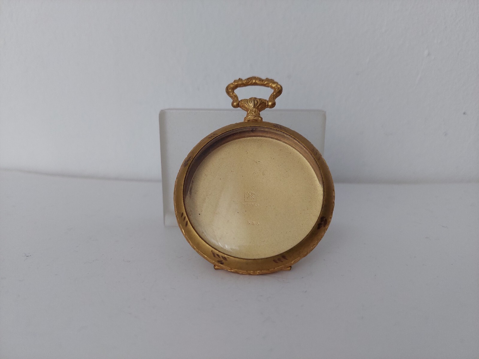 Gold Plated Pocket Watch Case - Open Face - Horse Cover Back Enamel | eBay
