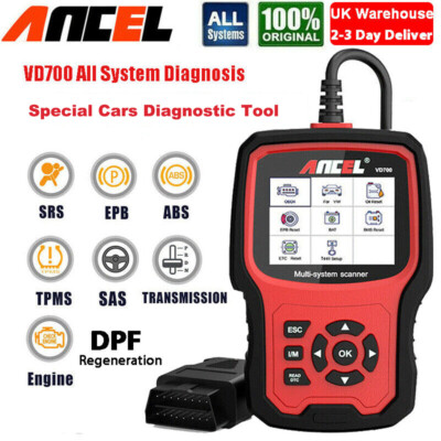 Automotive ABS DPF EPB OBD2 Fault Code Reader Scanner Diagnostic Scan ...