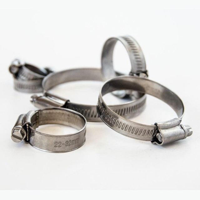 10 Pack 16-25mm Stainless Steel Jubilee Clips for 20mm Hose Pipe Screw ...