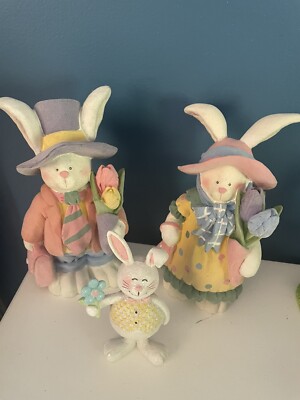 Easter Day Decorations Bunny Spring Home Decor Bunny Figurines Easter ...