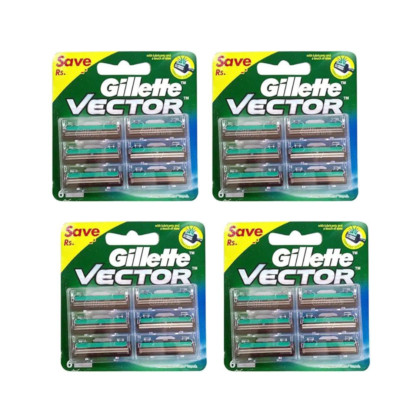 Gillette Vector Plus Manual Shaving Razor Cartridges (Pack of 24) | eBay