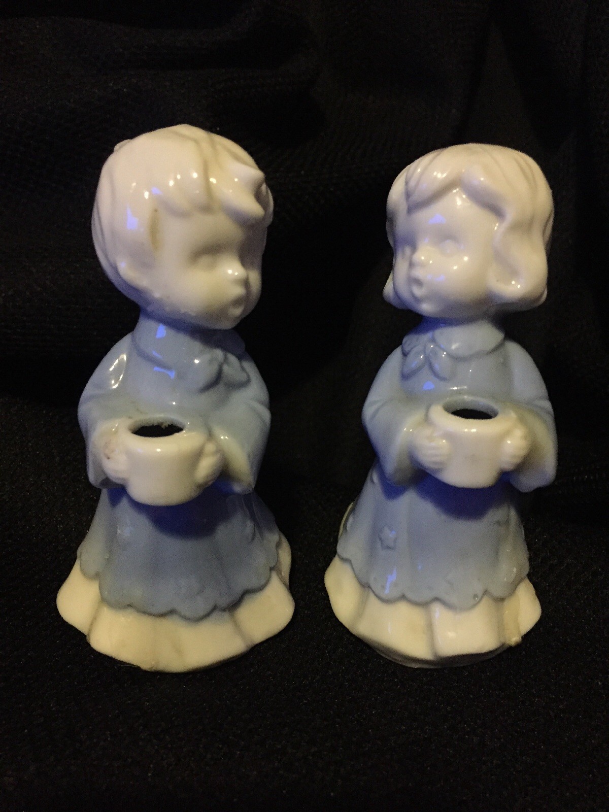 VINTAGE LEGO CHOIR BOY & GIRL CANDLE HOLDER FIGURINES SET OF 2 MADE IN ...