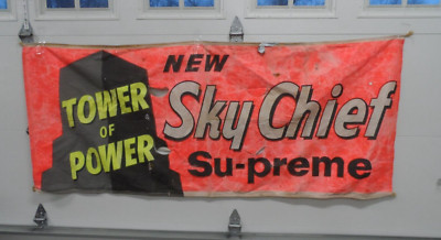 GREAT Vintage 1960's Texaco "Tower Of Power" Sky Chief Cloth Outdoor ...