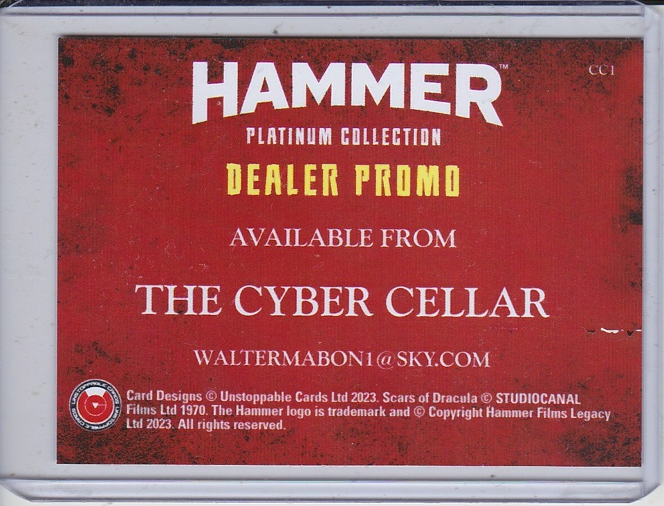 Hammer Platinum Collection Set 5 Trading Cards Dealer Promo Card CC1 | eBay