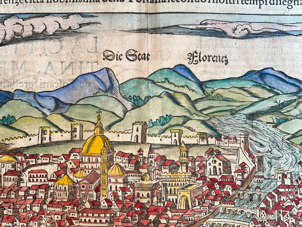 Map Florence Italy 1400s Fashion