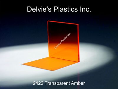 1 Sheet 1/8" 2422 Transparent Amber Cell Cast Acrylic Sheet 24" x 24 ...