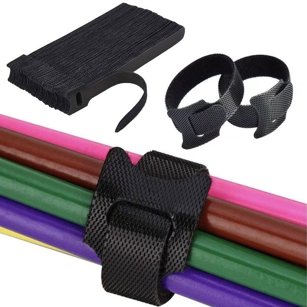 50/100pcs Adjustable Reusable - Hook and Loop Cable Tie Releasable J9 ...