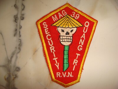 USMC MARINE AIRCRAFT GROUP MAG-39 SECURITY AT QUANG TRI, VIETNAM WAR ...