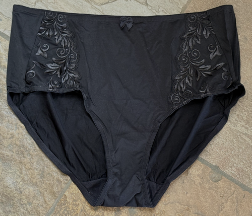 VINTAGE SOMA Size XL Black SENSUOUS LACE MODERN BRIEF PANTIES #163 NWOT ...