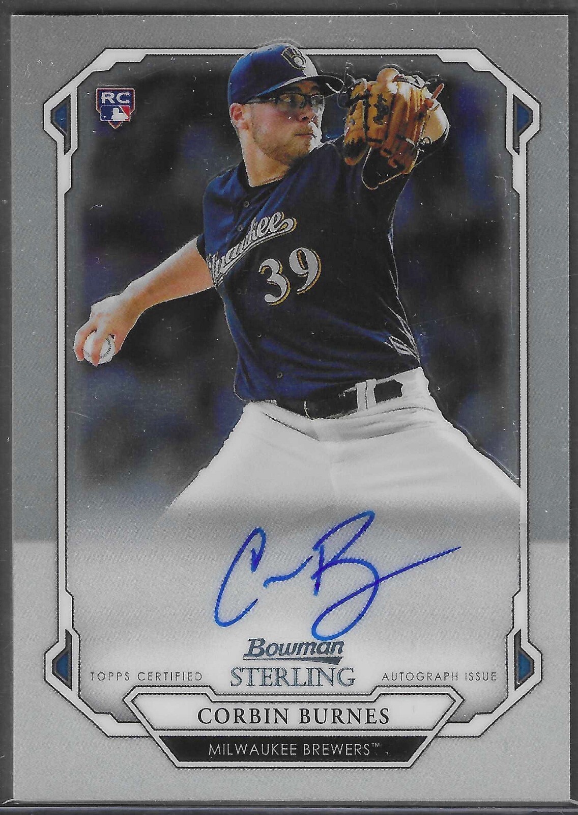 2019 Bowman Sterling #BSRA-CB RC Rookie Auto Corbin Burnes Baltimore ...