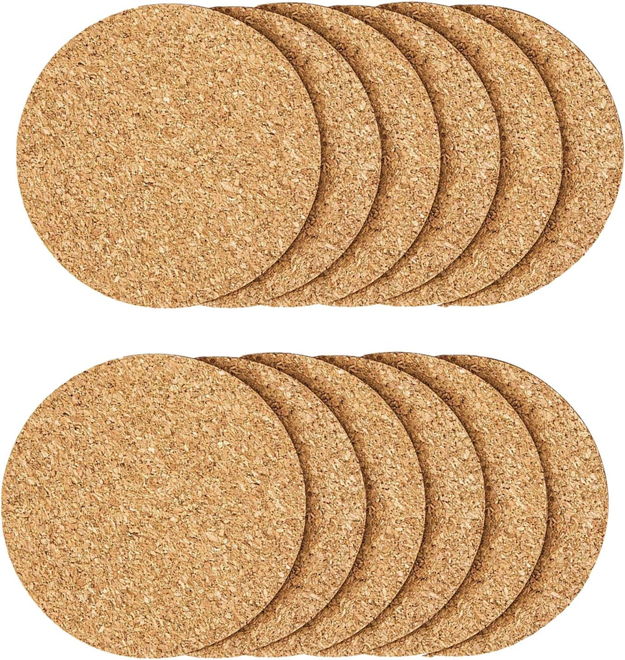 12Pcs Cork Coasters, Coaster for Drinks, Cork Coasters for Coffee Table ...