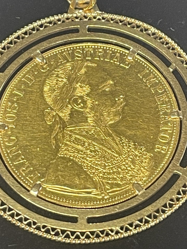 24K 1915 Austria 4 Ducat Franc.IOS.I.D.G AVSTRIAE Imperator G.Coin in ...