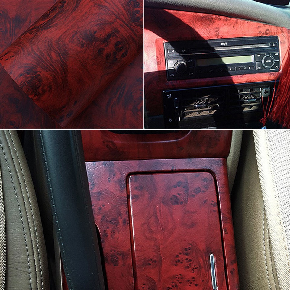 DIY Matte Glossy Wood Grain Textured Vinyl Wrap Sticker Car Home ...