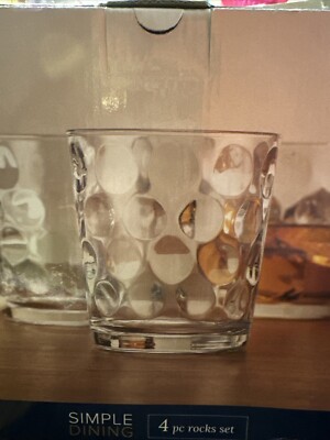 simple dining 4pc glass set | eBay