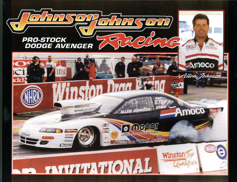 Allen Johnson & Johnson Pro Stock Dodge Avenger NHRA print 1998 | eBay