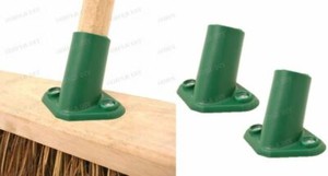 2 Plastic Broom Bracket Sweeping Brush Support Stay 15/16" Shaft Handle ...