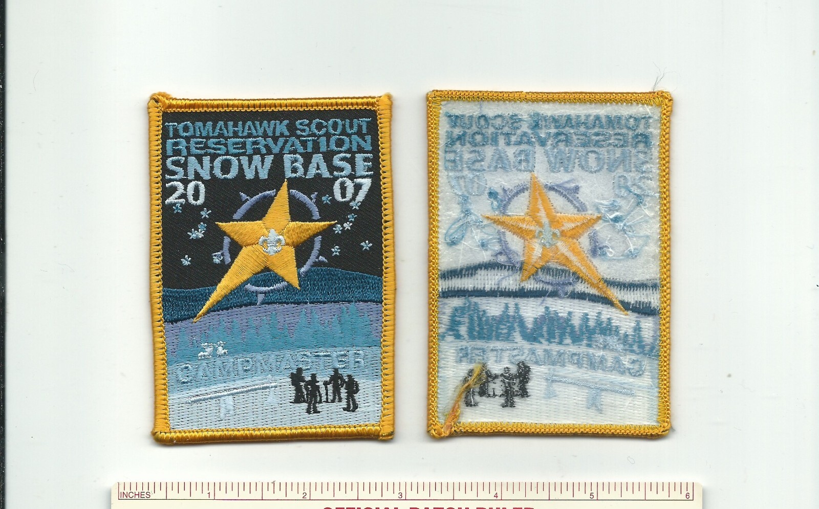 SCOUT BSA 2007 TOMAHAWK RESERVATION SNOWBASE CAMPMASTER CAMP PATCH NSC ...