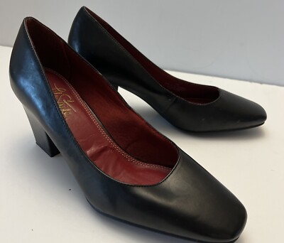 LifeStride Heels Womens 7M Solo Slip On Pumps 21992001 Black Faux ...