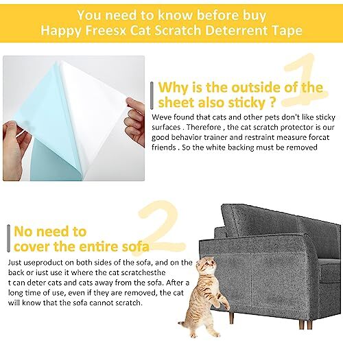 11 Pcs Anti Cat Scratch Furniture Protectors Sticky Tape Double Sided ...