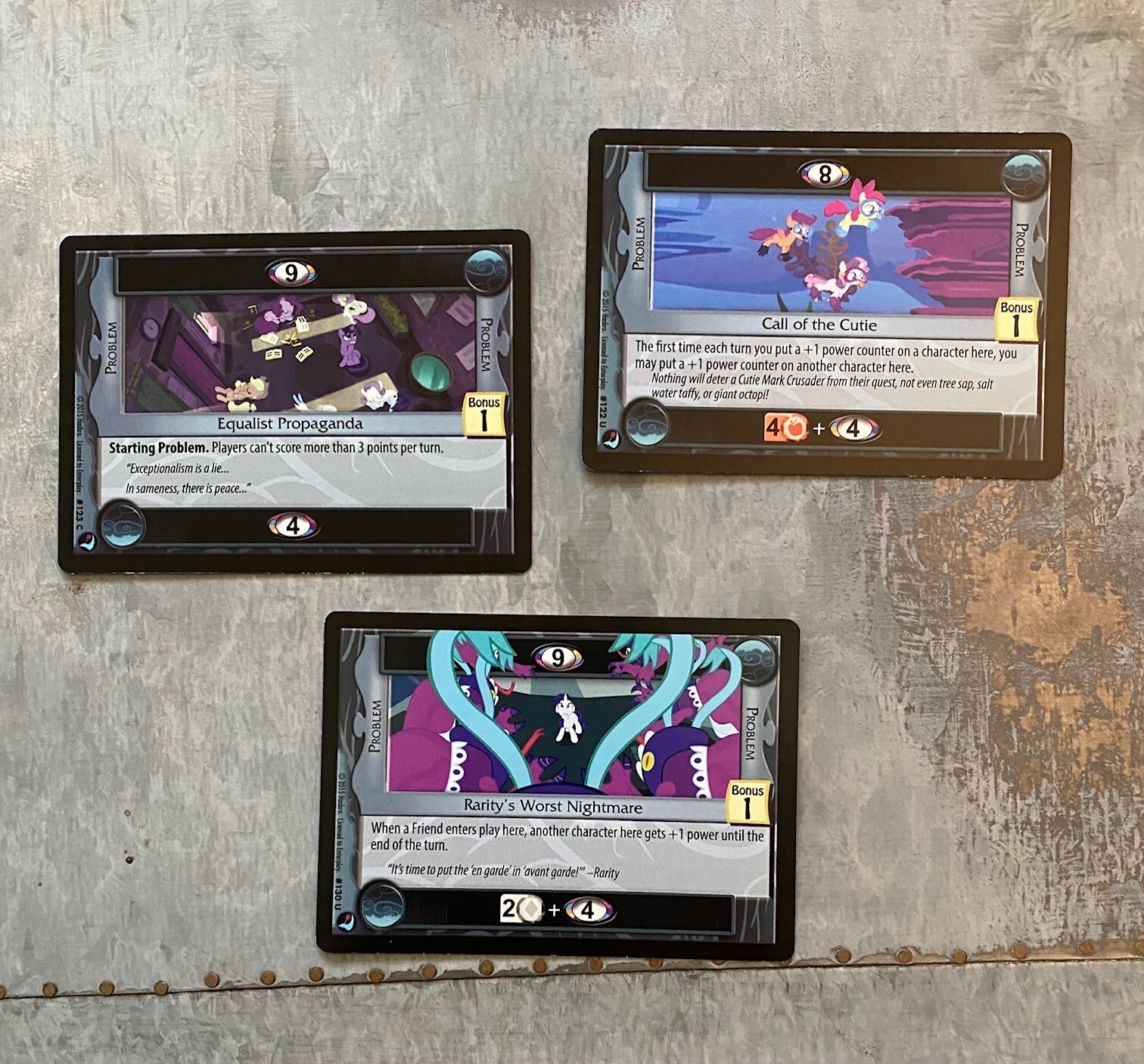 My Little Pony Card Game Problem Cards MLP CCG Lot of 3 Hasbro ...