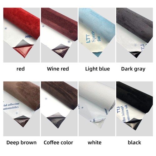 Self Adhesive Faux Suede Fabric Wrap Film Sticker Stretch for Decor DIY ...