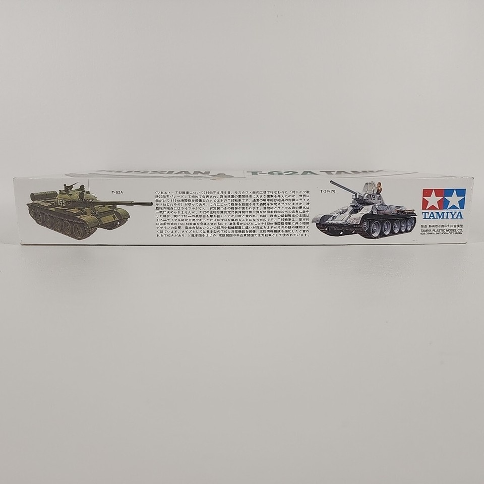 Tamiya 1 35 RUSSIAN T-62A TANK Military Model Tank kit #35108 New Open ...