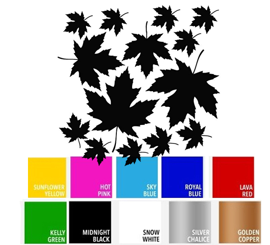 Maple Leaf Fall Plant Decal Sticker for Home Wall Car Window Macbook ...