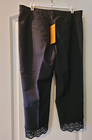 NEW Ruby Road Women Cropped Pants Capris Size 12 Black Cotton Stretch ...