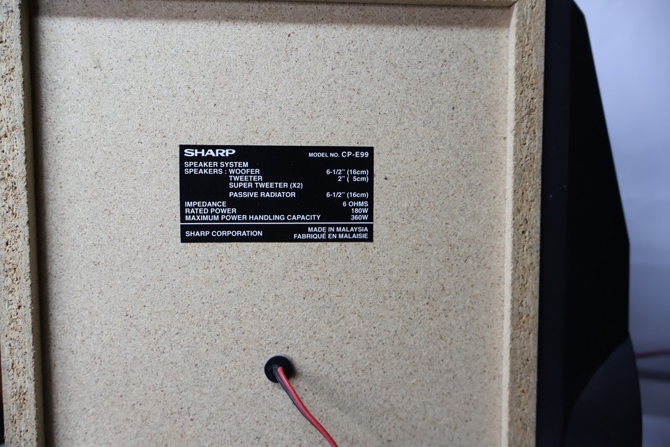 Sharp Component System CD-E99 CD Changer Radio Stereo Cassette w/ 2 ...