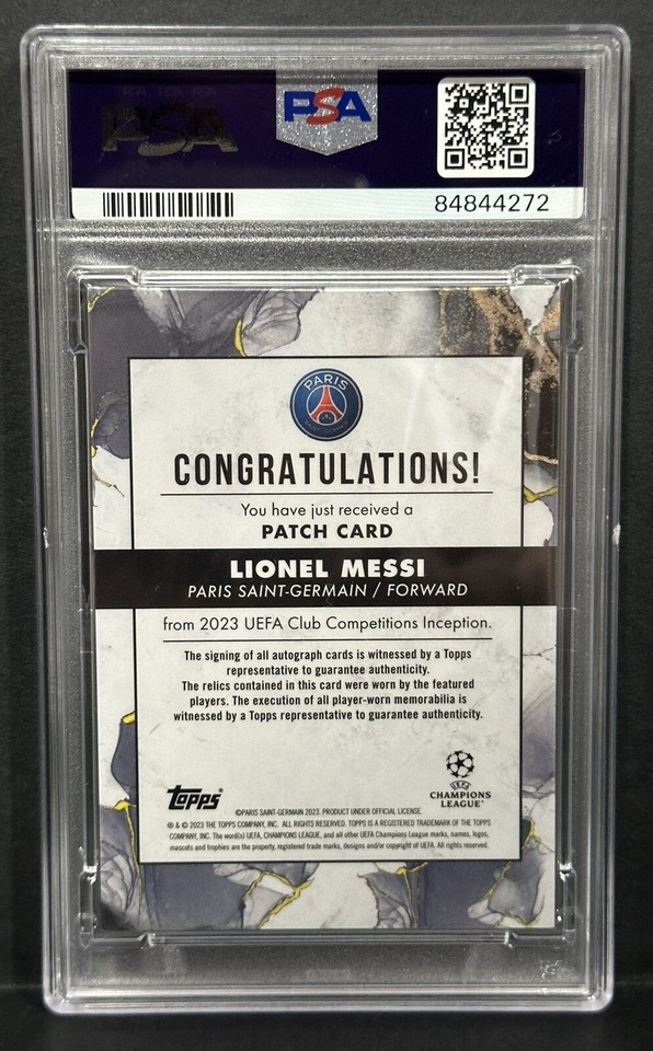 2022-23 Topps Inception UCL PSG Lionel Messi Match-Worn Patch Red /10 ...