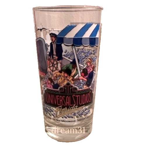 New Universal Studios Florida Retro Jaws 12 oz Drinking Glass Cup | eBay