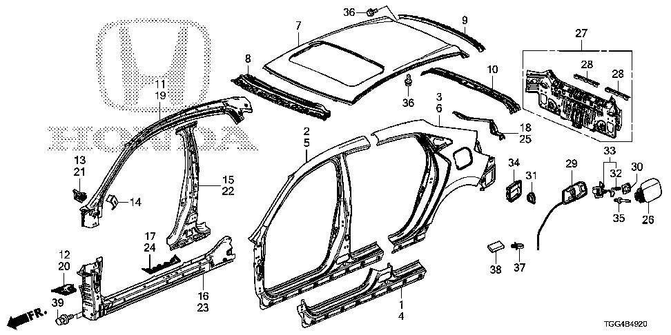 Genuine Honda Cover Gas Fuel (Capless) 17666-TGG-A01 | eBay