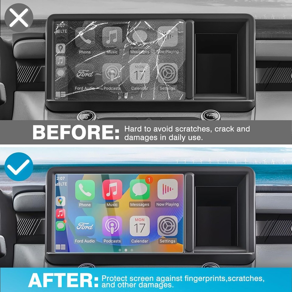 Reinforced Glass Center Navigation Screen Tempered Film For Ford ...