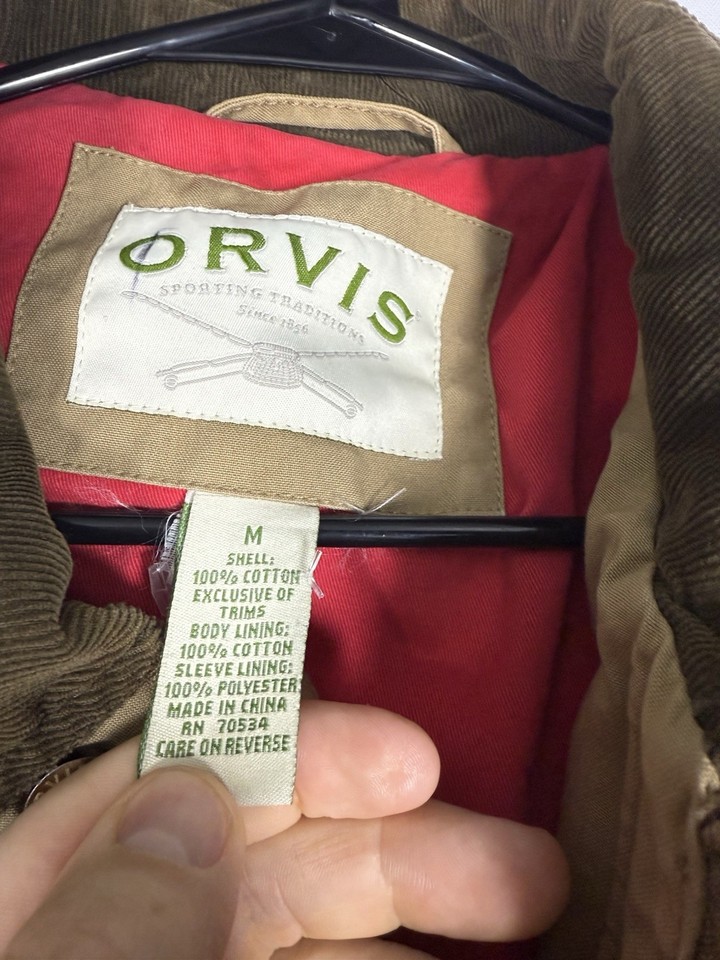 Orvis Dry Waxed Heritage Field Hunting Jacket Men Medium Barn Coat ...