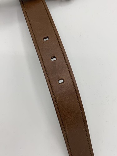 Authentic GUCCI Brown Leather Line Pattern Size 85 34 Mens Fashion ...