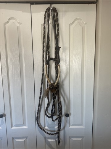 Western Rawhide Hackamore Bosal Bitless Bridle & Horse Hair Mecate ...