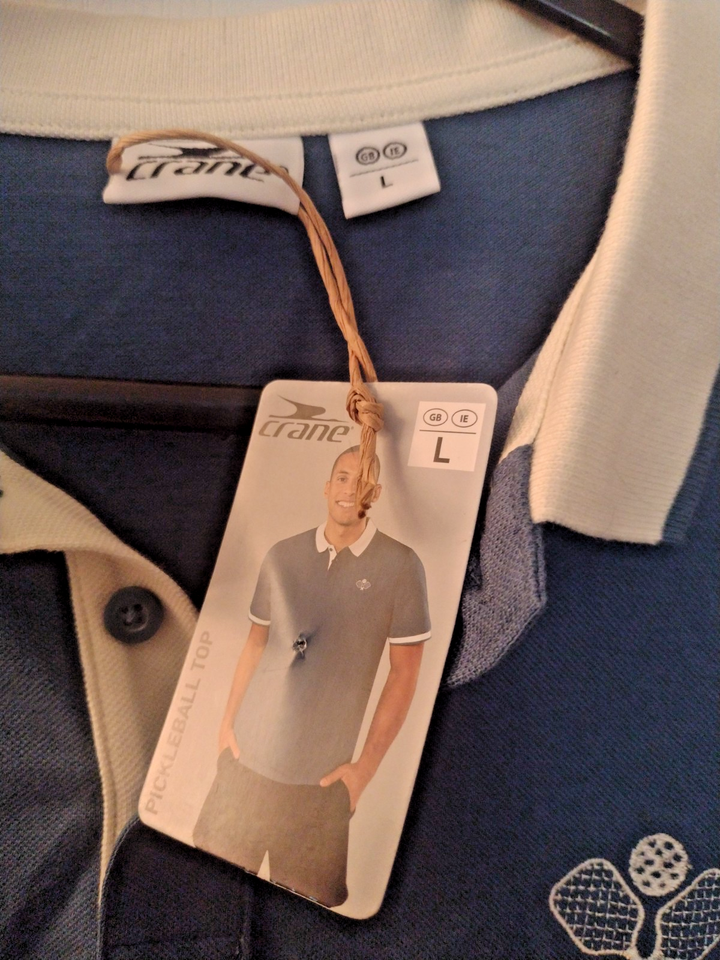 CRANE SIZE L BLUE PICKLEBALL TOP | eBay UK