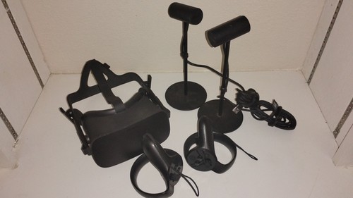 Oculus Rift CV1 Headset With 2 sensors and L/R Controllers *Missing ...