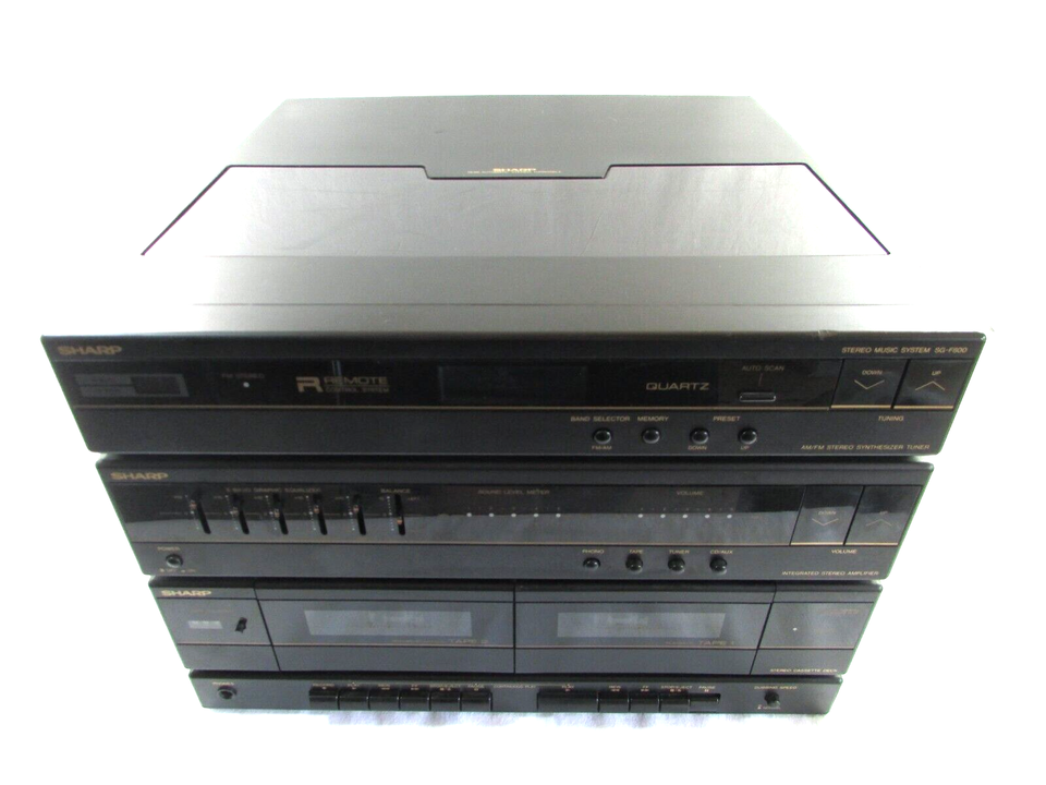 Sharp SG-F800 Stereo Turntable Dual Cassette w/remote, Tested For Parts ...