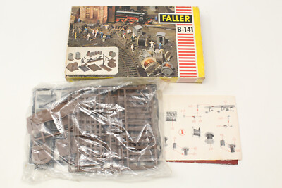 HO Faller B-141 Bumpers Wire Spools Outhouse Trackside Accessories Kit ...