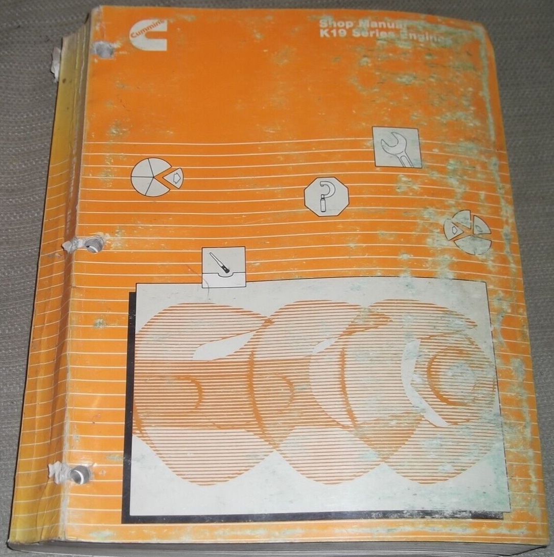 Cummins K19 KT KTA KTTA ENGINES SHOP SERVICE REPAIR MANUAL GUIDE BOOK ...