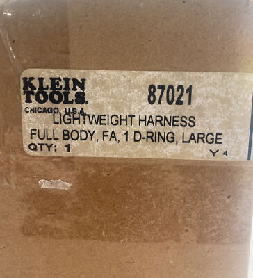 Klein Tools Safety Harness Model 87021 Size L-(40"-48") | eBay