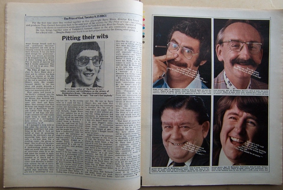 Radio Times/1977/Istvan Jonyer/Barry Hines/Duggie Brown/Stan Richards ...