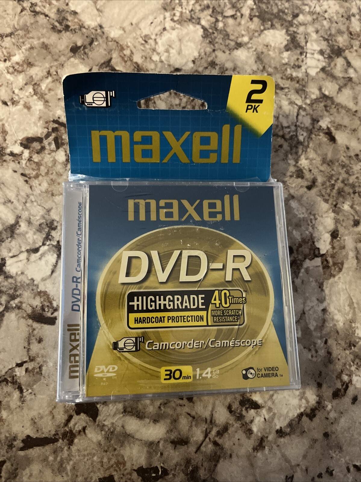 Maxell 2 Pack DVD-R Camcorder Discs High Grade Hardcoat Protection 1.4 ...