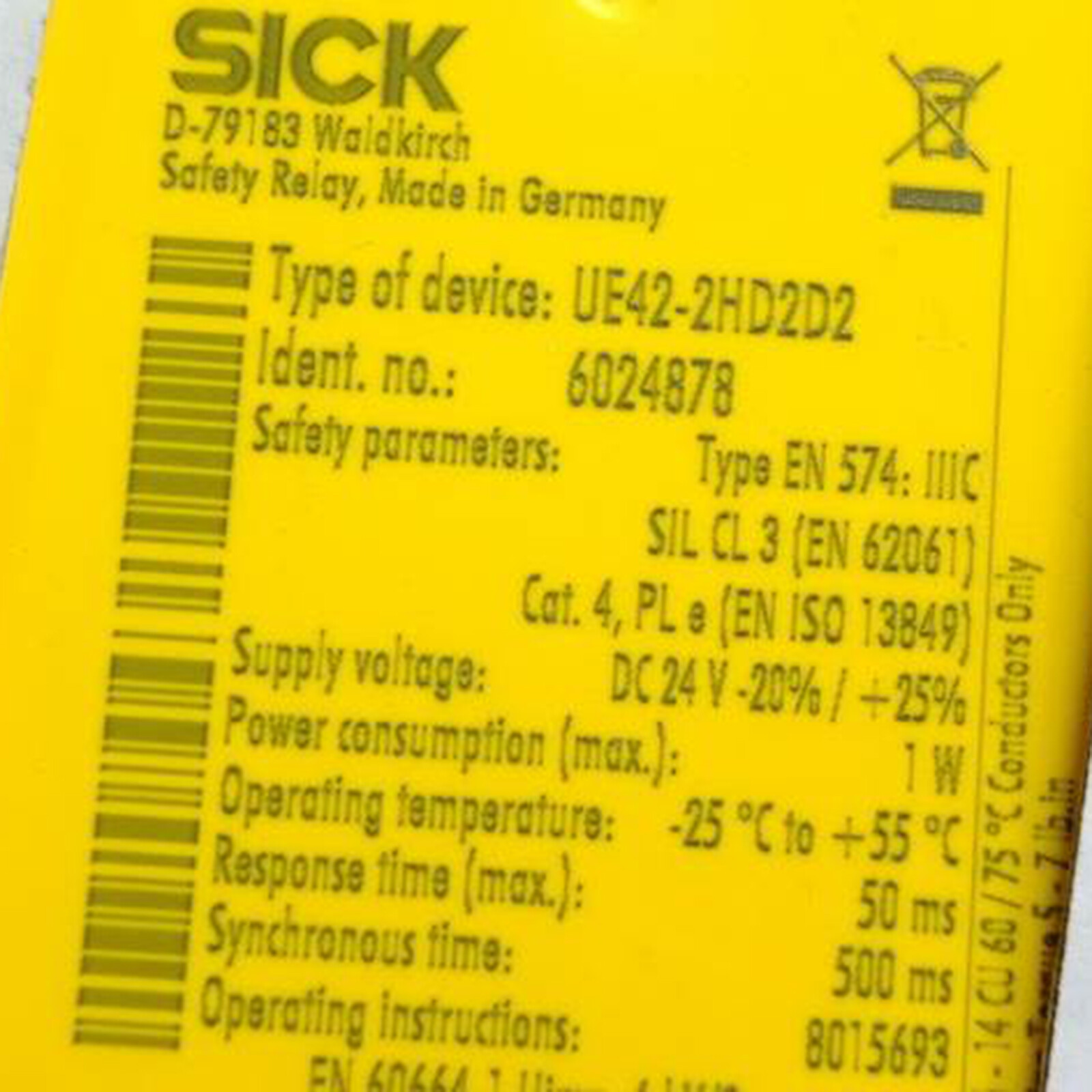 one used sick UE42-2HD2D2 6024878 Safety Relay TESTED Fast Delivery | eBay