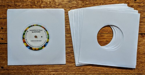 200 x White Paper 7" Inner Vinyl Record Sleeves for singles EP 45's or ...