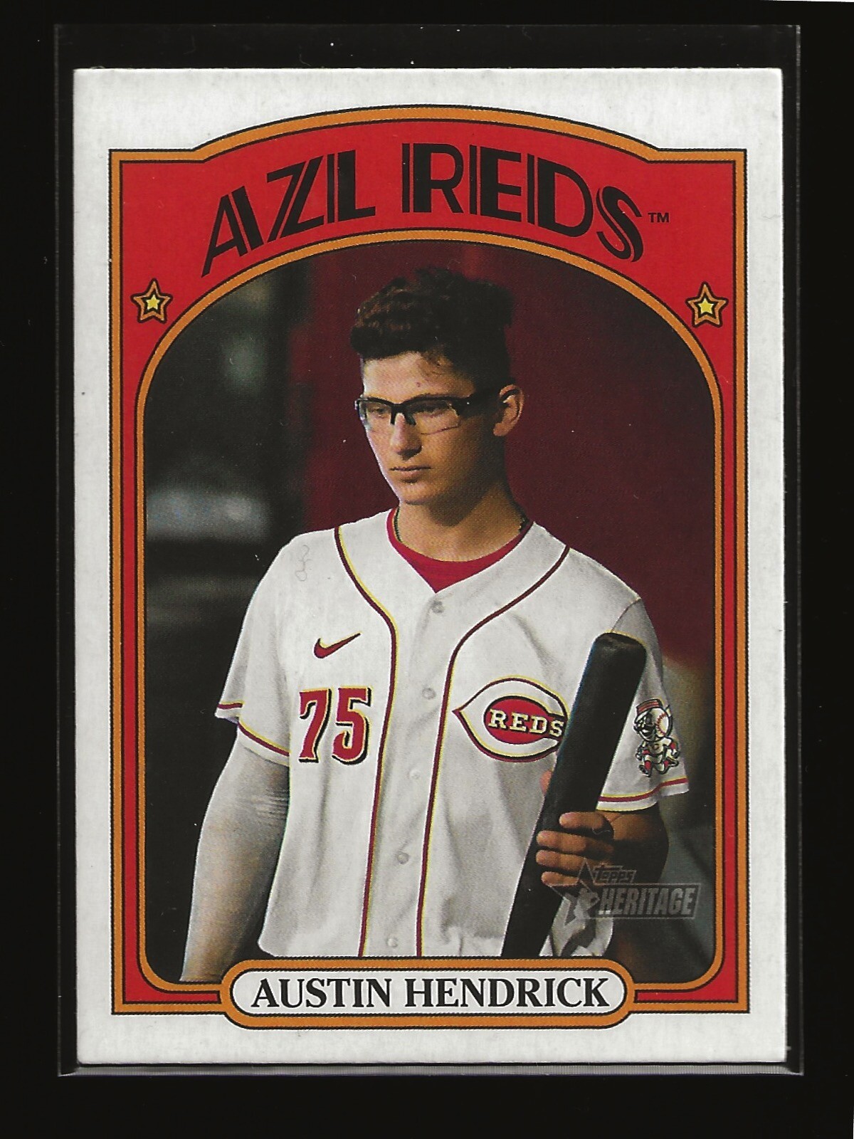 AUSTIN HENDRICK 2021 Topps Heritage Minor League Base Card AZL Reds (#8 ...
